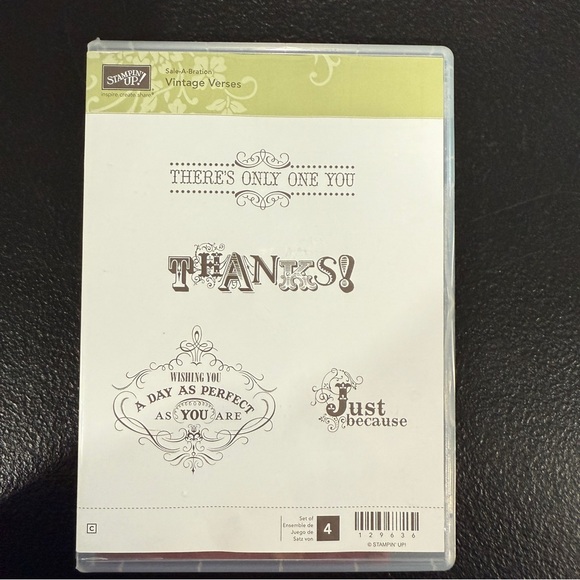 Stampin' Up! | Other | Stampin Up Vintage Verses Stamp Set | Poshmark